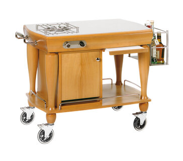 Flambé trolleys with gas burner or induction plate | Ze Pé