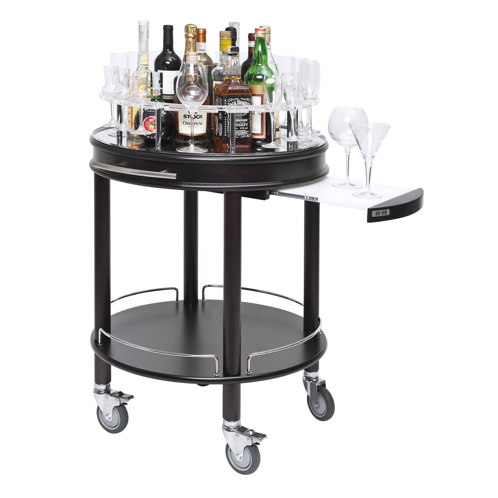 ROMA ROUND champagne & liquor trolley | Ze Pé