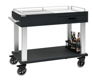 Flambé trolleys with gas burner or induction plate | Ze Pé